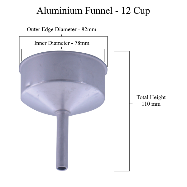 Stovetop Funnels - Aluminium | Coffee Plus